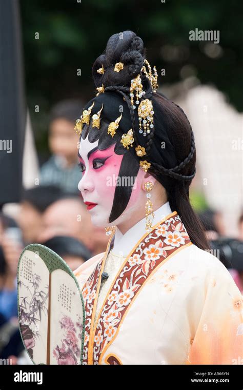 A Chinese Cantonese Opera Actress Waits To Take The Stage In Hong Kong