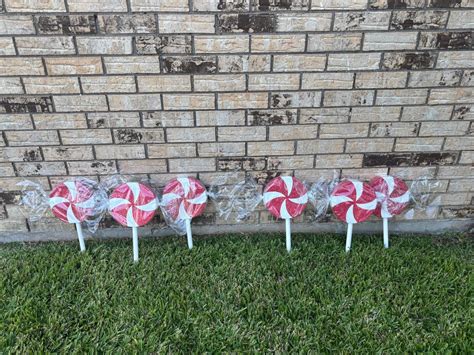 6 8 Peppermint Pinwheel Candies Pathway Yard Decor Perfect For
