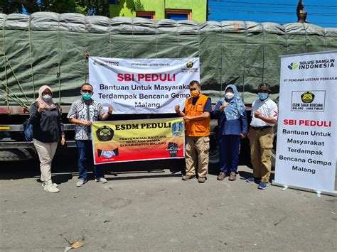 Sbi Salurkan Bantuan 1500 Sak Semen Korban Bencana Gempa Malang Dan