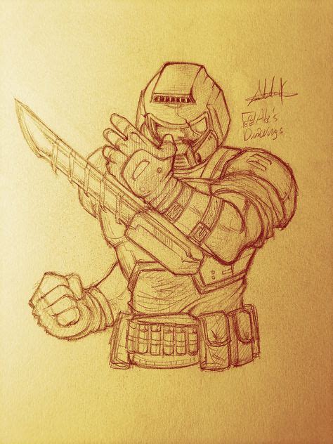Doomslayer Drawing