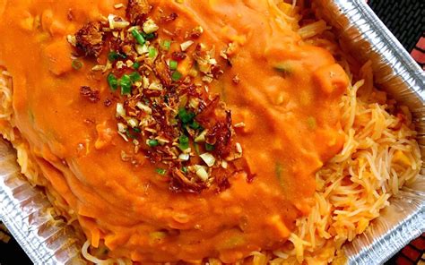 Pancit Palabok Filipino Rice Noodles And Vegetables Vegan Vegan Dinner Recipes Pancit