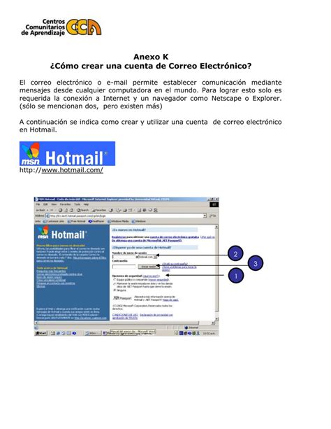 Anexo Cómo crear una cuenta de correo electrónico