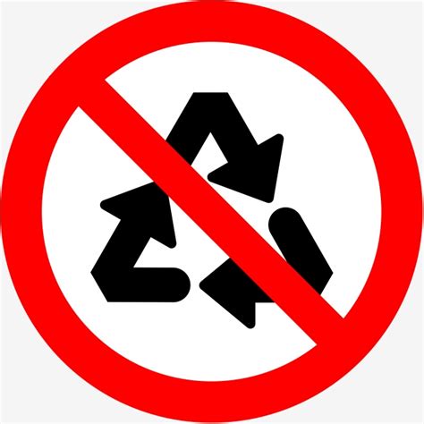 Forbidden Sign Clipart PNG Images No Recycling Forbidden Sign No