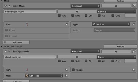 sub object direct access via hotkey python support blender artists