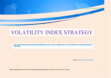 Trade Volatility Index Succesfully PDFCOFFEE COM