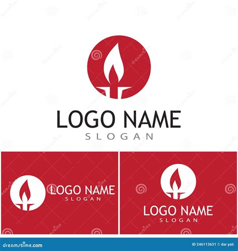 Torch Logo Template Vector Symbol Illustration Design Stock Vector