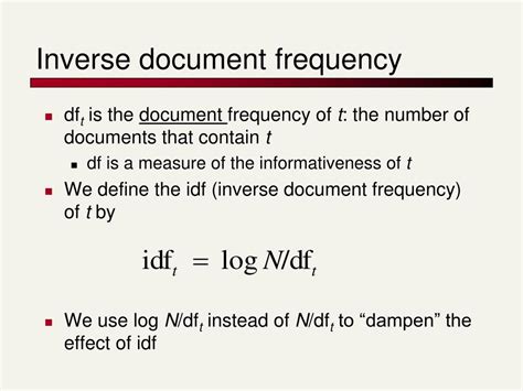 Ppt Tf Idf Powerpoint Presentation Free Download Id1535141
