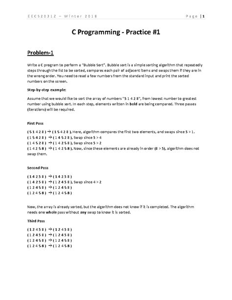 C Practice1 Solution C Programming Practice Problem Write A C Program To Perform A