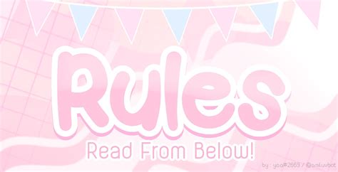 ﹙f2u Banner﹚☆ Rules〻 Rules Discord Banner Header Banner Banner