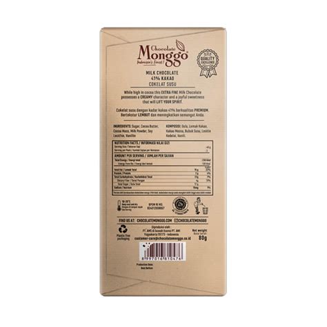 Milk Chocolate 41 Of Cocoa Tablet 80g