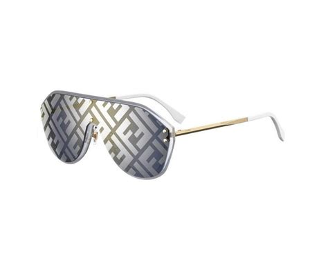 Fendi Blue Lens Classic Silver Sunglasses In Metallic For Men Lyst