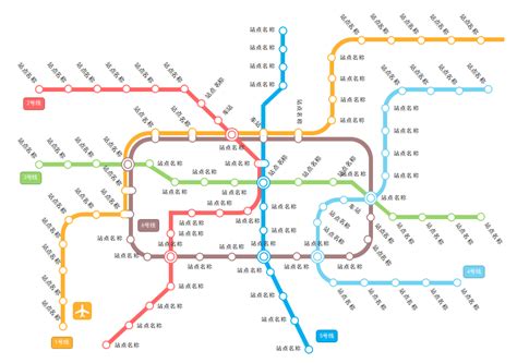 几步轻松画出地铁线路图！！模板