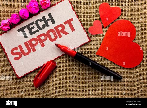 Word Writing Text Tech Support Business Concept For Help Given By