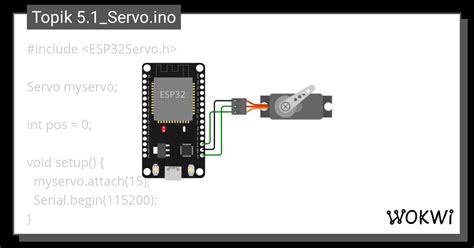 Topik 5 1 Servo2 Ino Wokwi ESP32 STM32 Arduino Simulator