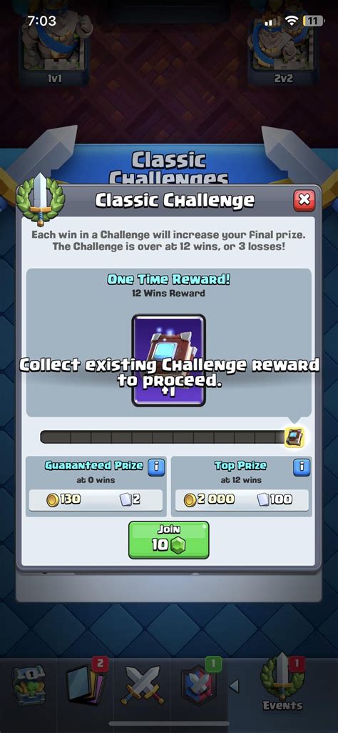 Evo Wizard Challenge Ended And I Cant Claim Reward Or Enter A New Challenge Help Rclashroyale
