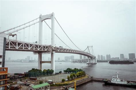 Premium Photo View Of Suspension Bridge Against Sky