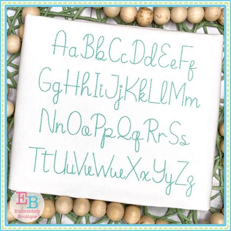Simply Cursive Bean Stitch Embroidery Font Embroidery Boutique