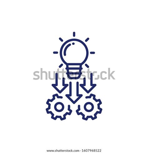 Implement Line Icon On White Stock Vector Royalty Free