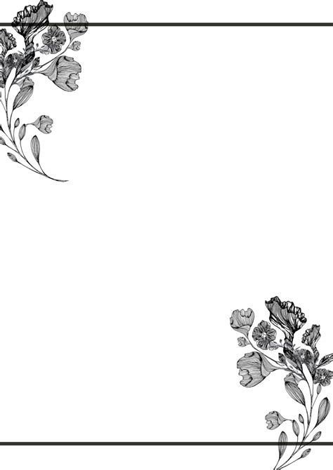 Art Nouveau Page Border And Printable Background In Word Slidesdocs