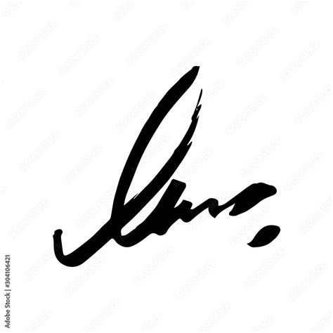 Unreadable Handwriting Font Signature Text On White Background Stock Vector Adobe Stock