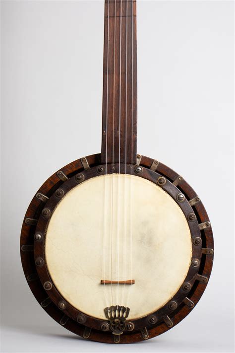 Unlabeled 5 String Fretless Banjo Attributed To Henry C Dobson C