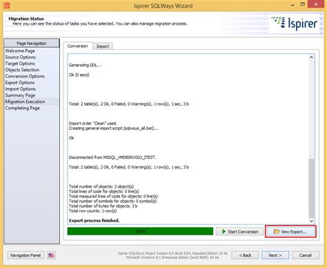 Conversion Results Migration By Ispirer Sqlways