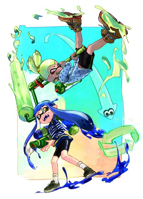 Inkling Player Character Inkling Girl And Inkling Boy Splatoon And 1