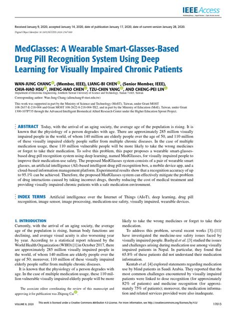Medglasses A Wearable Smart Glasses Based Drug Pill Recognition System Using Deep Learning For