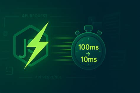 From 100ms To 10ms Optimizing Nodejs Apis For Lightning Response
