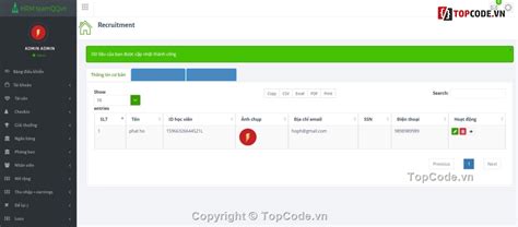 Code Php Hệ Thống Quản Lý Nhân Sự Codeigniterfull Chức Năng đa Ngôn Ngữ Teamqqvn