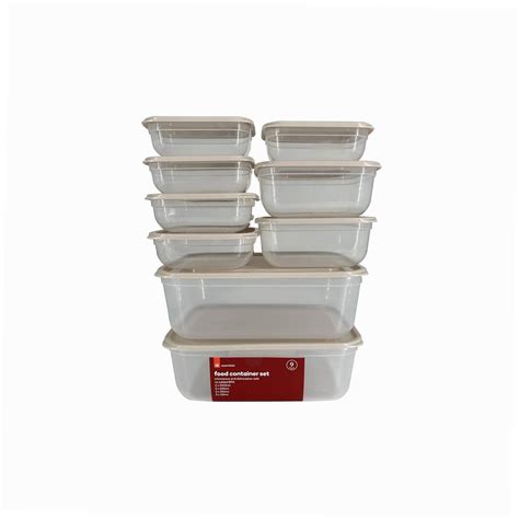 Essentials Food Conainer Set 9 Pack Woolworths