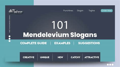 101 Popular Mendelevium Slogans Taglines Ideas Tiplance