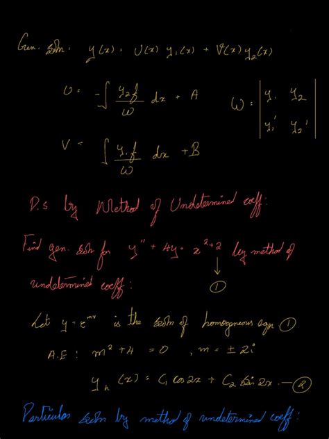 Class 3 Method Of Undetermined Coefficient Pdf