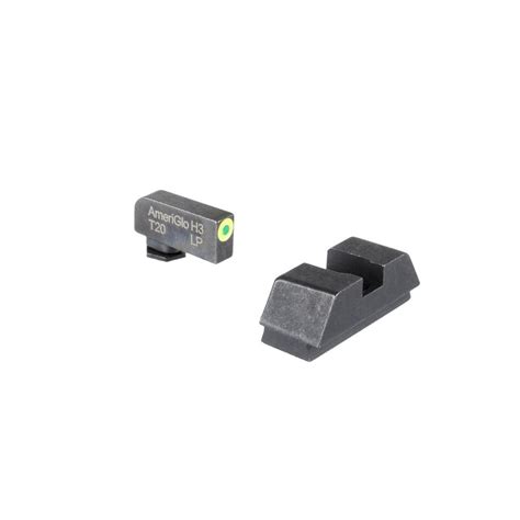 Ameriglo Optics Compatible Tritium Handgun Sight Set For Glock Flat