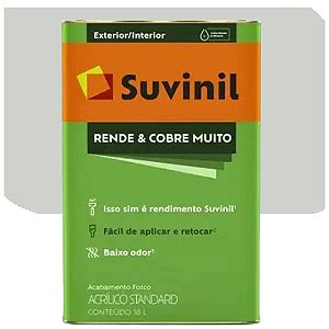 Tinta Acrílica Suvinil Rende Cobre Muito Fosco Areia 18 Litros