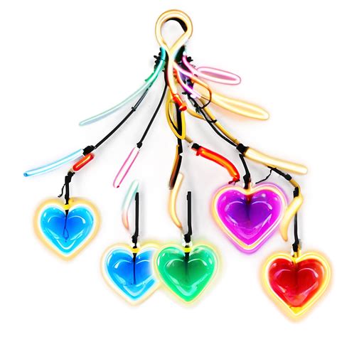 Download Neon Heart Light Png C