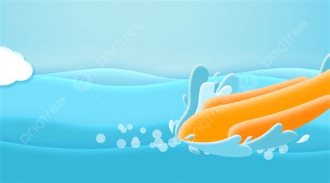 Fantasy Hand Drawn Seaside Background Psd Source File Blue Sky