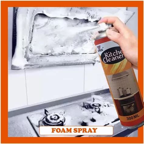 Kitchen Cleaner Foam Spray For Oil And Grease Stain Remover Packaging
