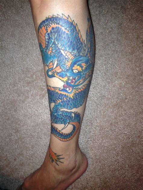 Top More Than 64 Wrap Around Dragon Leg Tattoo In Cdgdbentre
