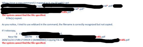 Robocopy Error 2 0x00000002 Microsoft Qanda