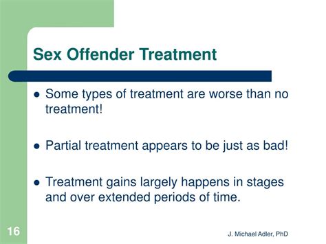Ppt Introduction To Sex Offender Treatment J Michael Adler Phd Sex