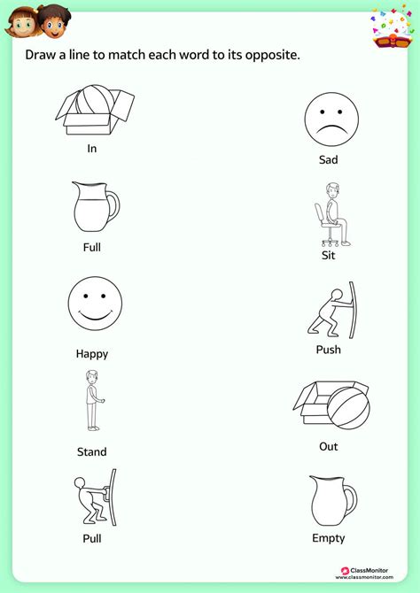 Matching Opposites Worksheet Teacher Made Twinkl Worksheets Library