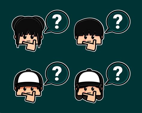 Cute Cartoon Character Thingking 49285989 Vector Art At Vecteezy