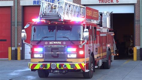 Newark Fire Department Brand New Ladder 5 Responding 12 22 23 YouTube