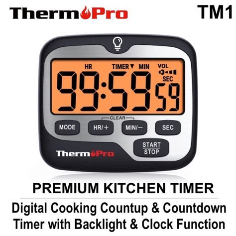 Jual Thermopro Tm1 Premium Digital Cooking Count Up And Down Timer W Backligh Jakarta Pusat