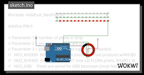 Arduino Pixel LED RGB Wokwi ESP32 STM32 Arduino Simulator