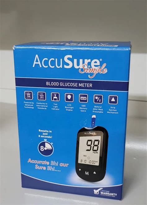 Accusure Simple Glucometer For Hospital At Rs 450piece In Nagpur Id 2851667466662