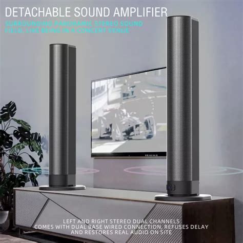 Surround Sound Bar 4 Speaker System Wireless Subwoofer Tv Home Theater