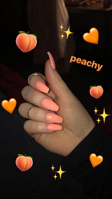 Nails Peach Acrylics Unghie Idee Unghie Unghie Arancioni
