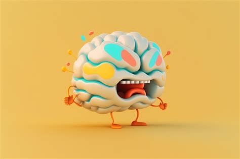 Cérebro Cute Cartoon Saudável Anatomia Humana órgão Interno Definido Com Cérebro Pulmão